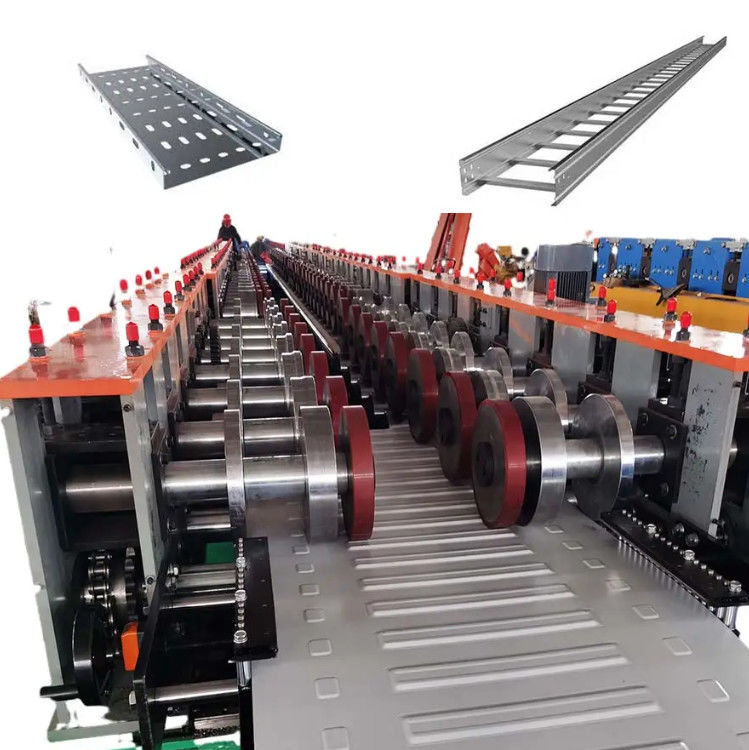 Metal 7.5KW Cable Tray Roll Forming Machine 40GP Cable Tray Making Machine